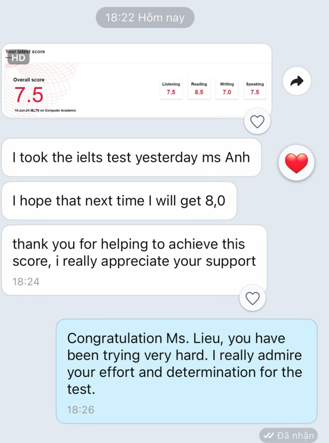 Bảng vàng thành tích của Mc IELTS - Mcielts