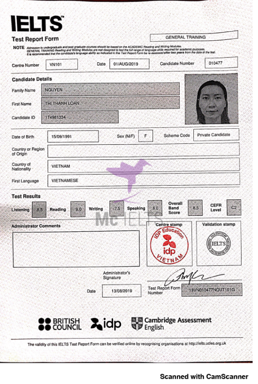 Bảng vàng thành tích của Mc IELTS - Mcielts