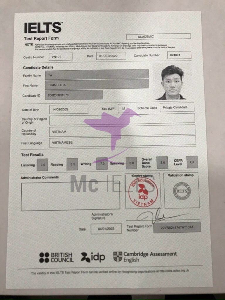 Bảng vàng thành tích của Mc IELTS - Mcielts