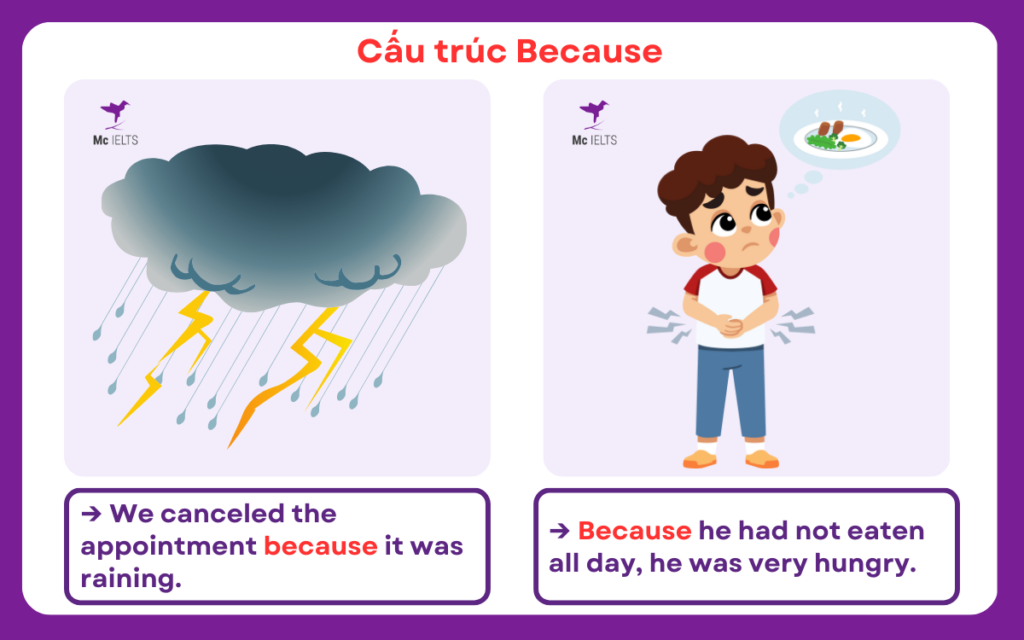 Cấu Trúc BECAUSE OF, BECAUSE: Cách Dùng, Bài Tập Cụ Thể