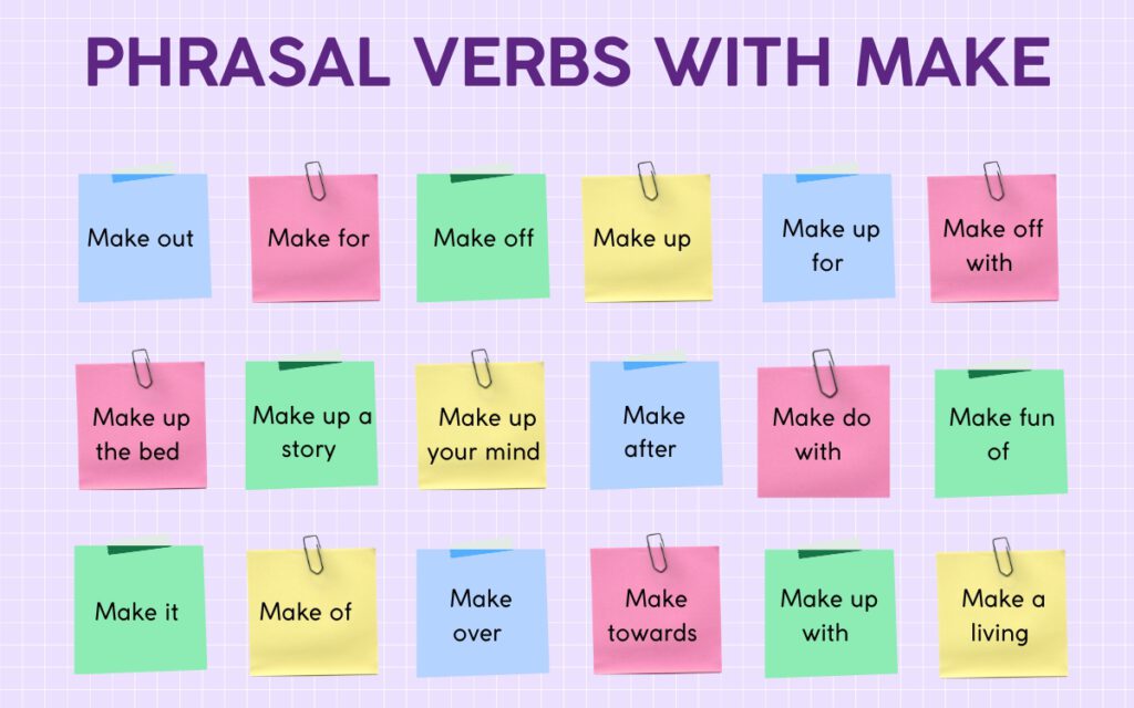 24 Cụm Động Từ Với Make (Phrasal Verb Make) Thường Gặp