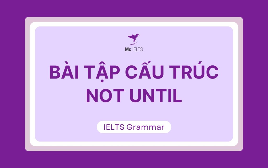 Cấu Trúc Not Until: Ý Nghĩa, Cách Dùng Và Bài Tập Đảo Ngữ