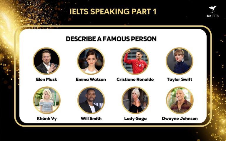 Topic Describe A Famous Person - IELTS Speaking Part 1, 2, 3