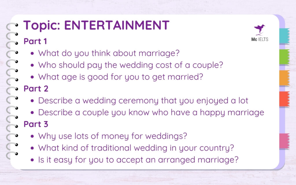 Bài Mẫu IELTS Speaking Topic Entertainment & Vocabulary