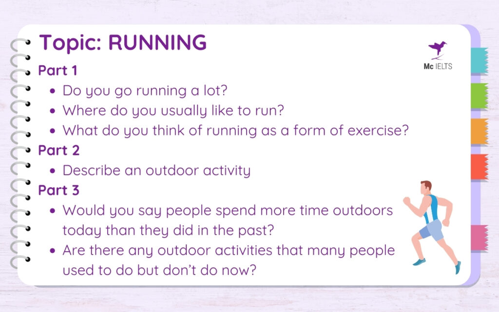 Bài Mẫu IELTS Speaking Part 1, 2, 3 - Topic: Running