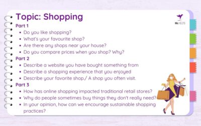 IELTS Speaking Topic Shopping Part 1, 2, 3: Bài Mẫu & Từ Vựng